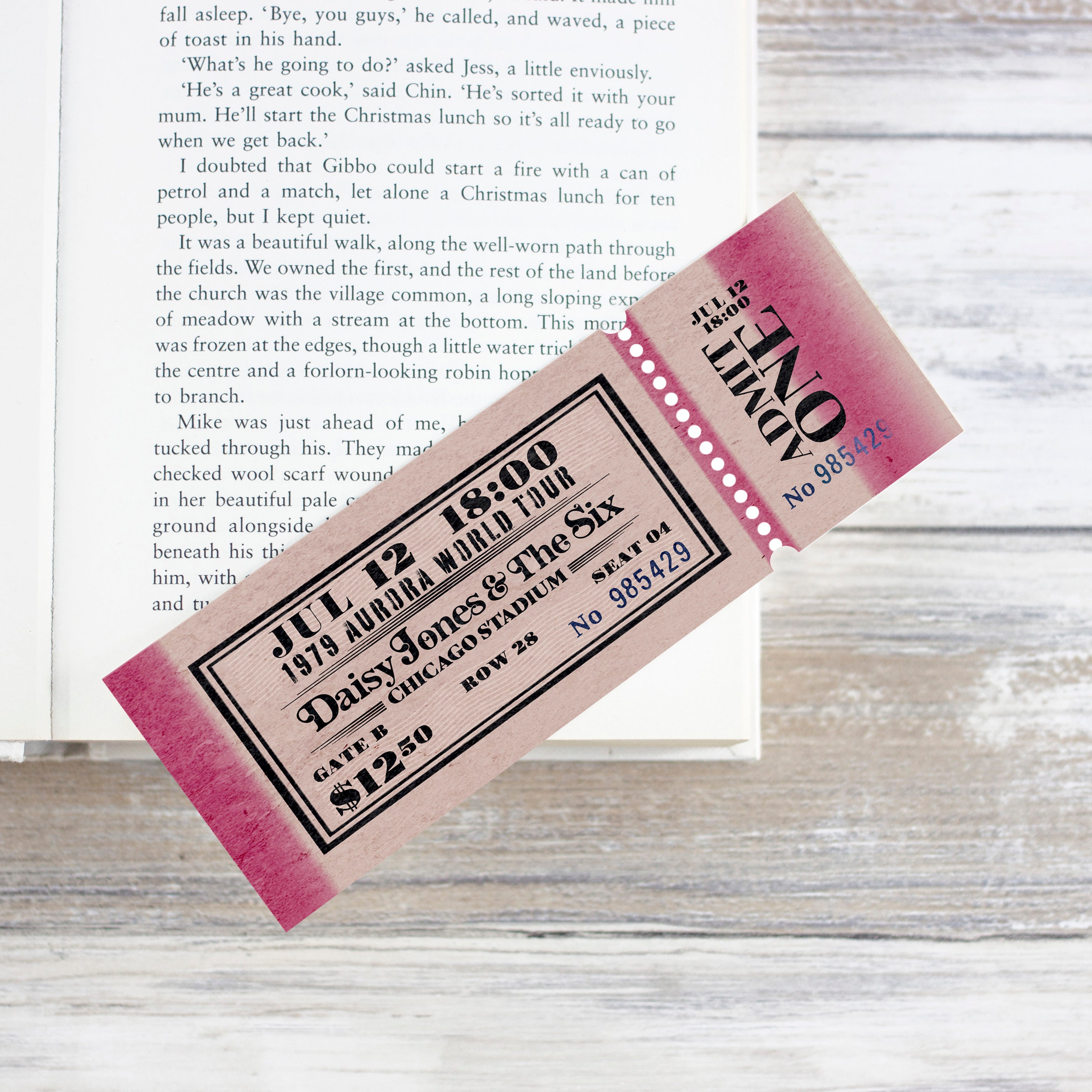Aurora World Tour Concert Ticket Bookmark – Literary Craft Parlour