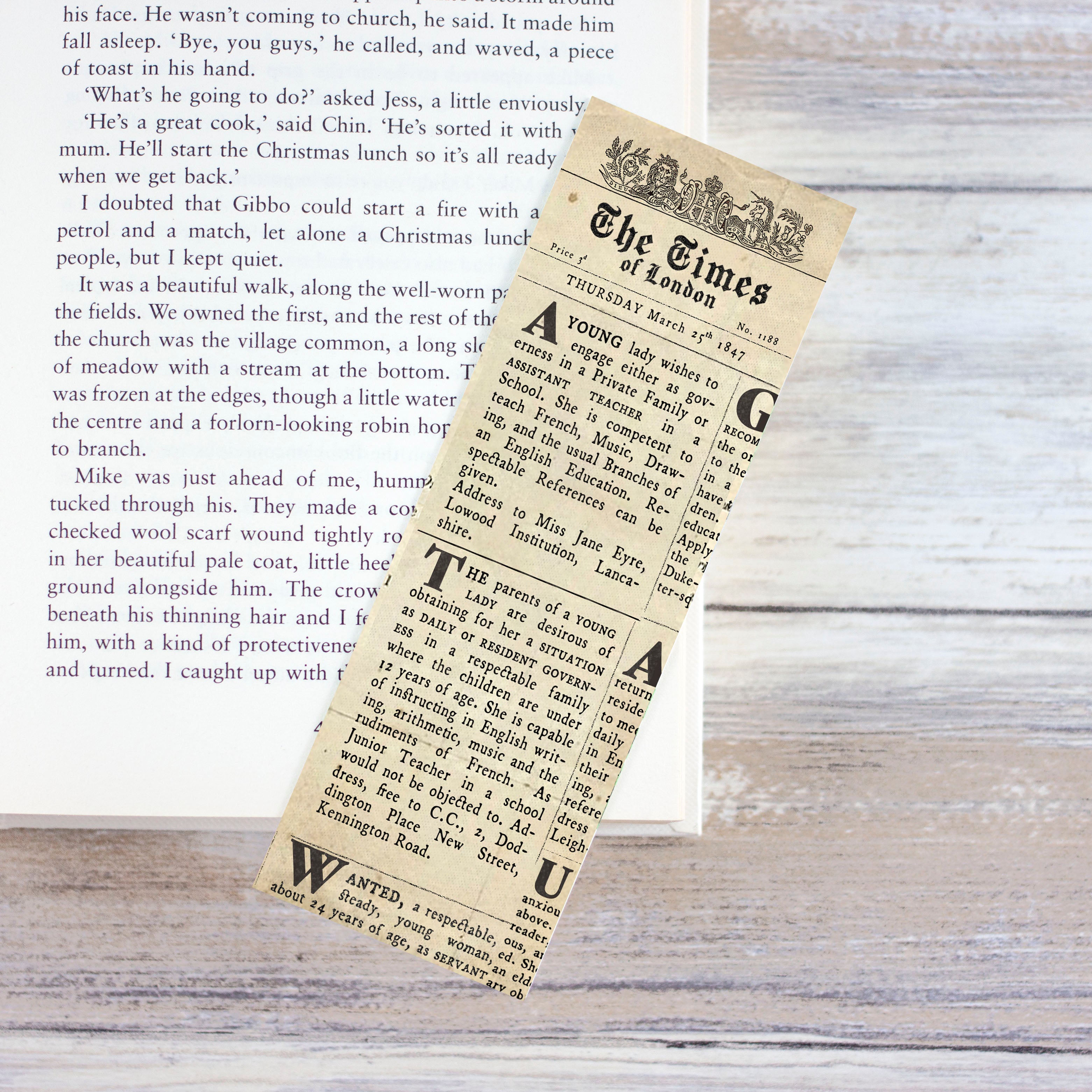 Jane Eyre Bookmark – Literary Craft Parlour