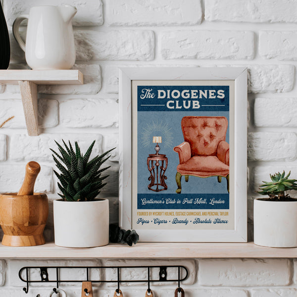 The Diogenes Club Vintage Retro Poster Print – Literary Craft Parlour