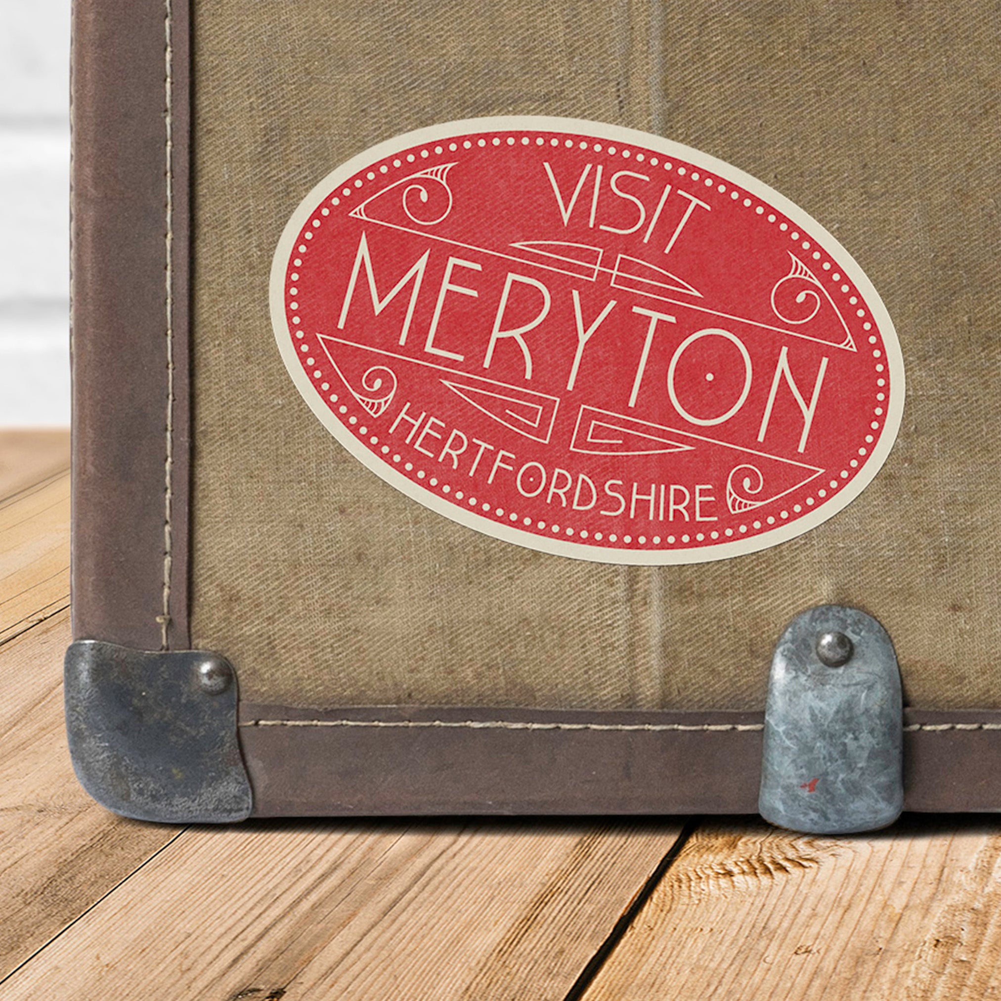 Pride and Prejudice Meryton Vintage Travel Label Vinyl Sticker ...