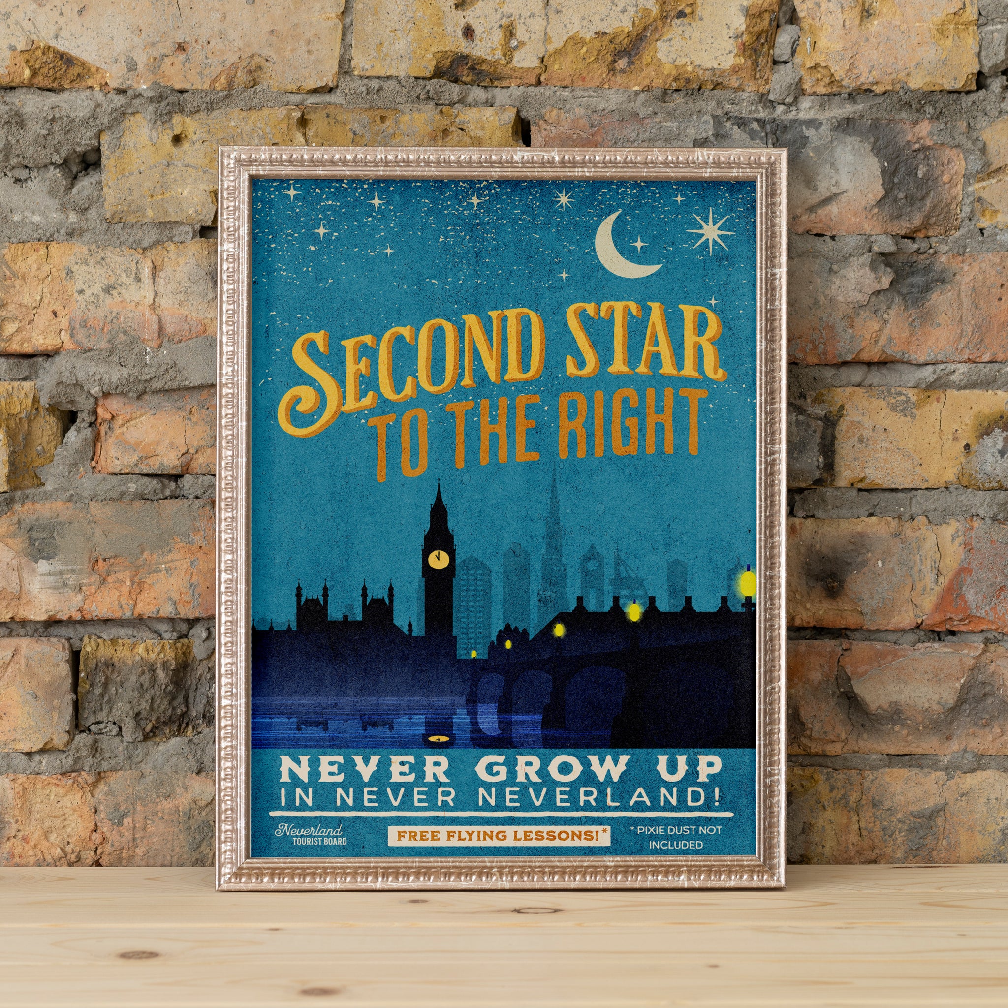 Second Star To The Right Vintage Poster Print – Literary Craft Parlour
